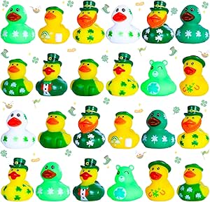 Amazon.com: 24 Pcs St. Patrick's Day Rubber Ducks,Jeeps Ducks for ...