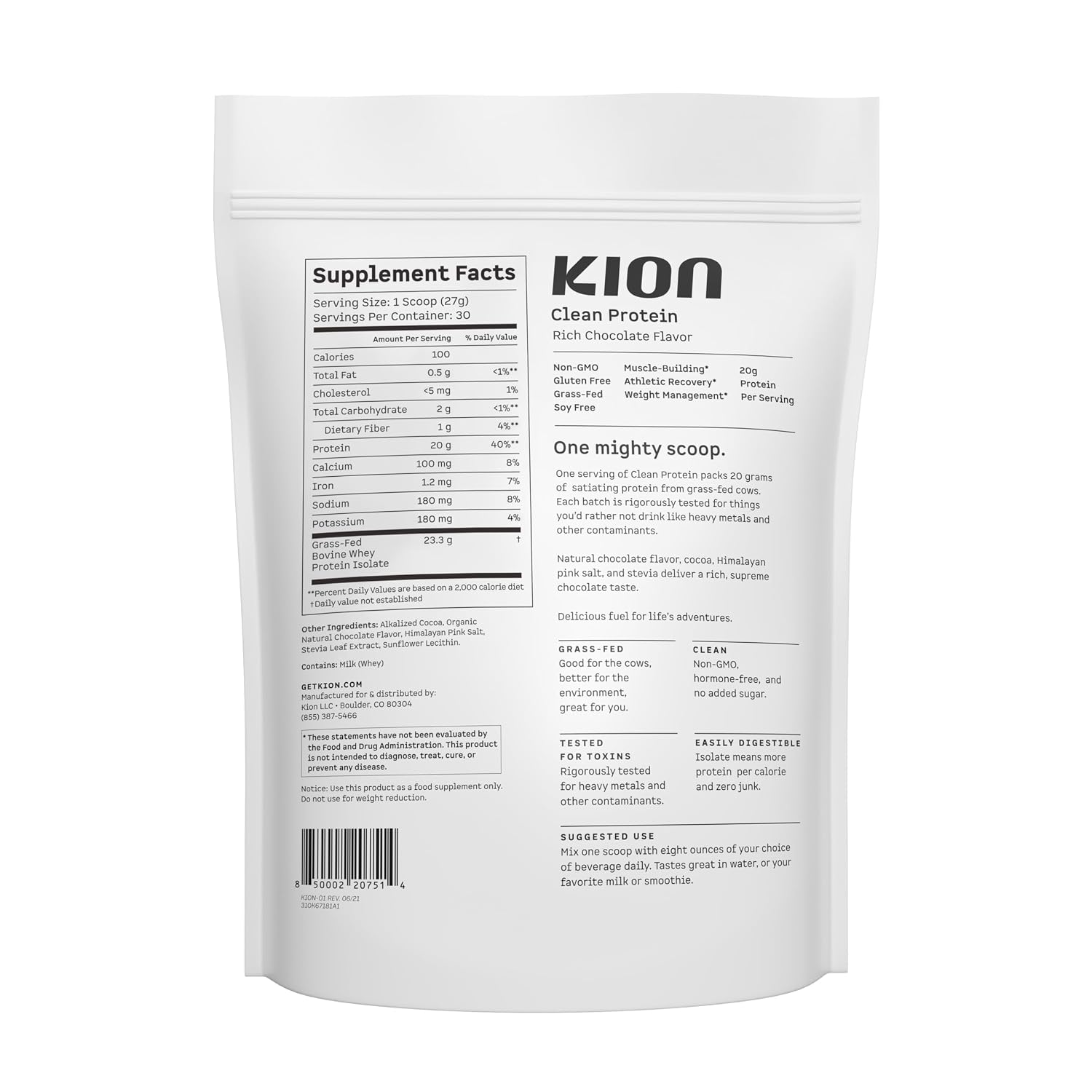 Kion Clean Protein | Whey Isolate Premium Proveniente de Pastagem ...