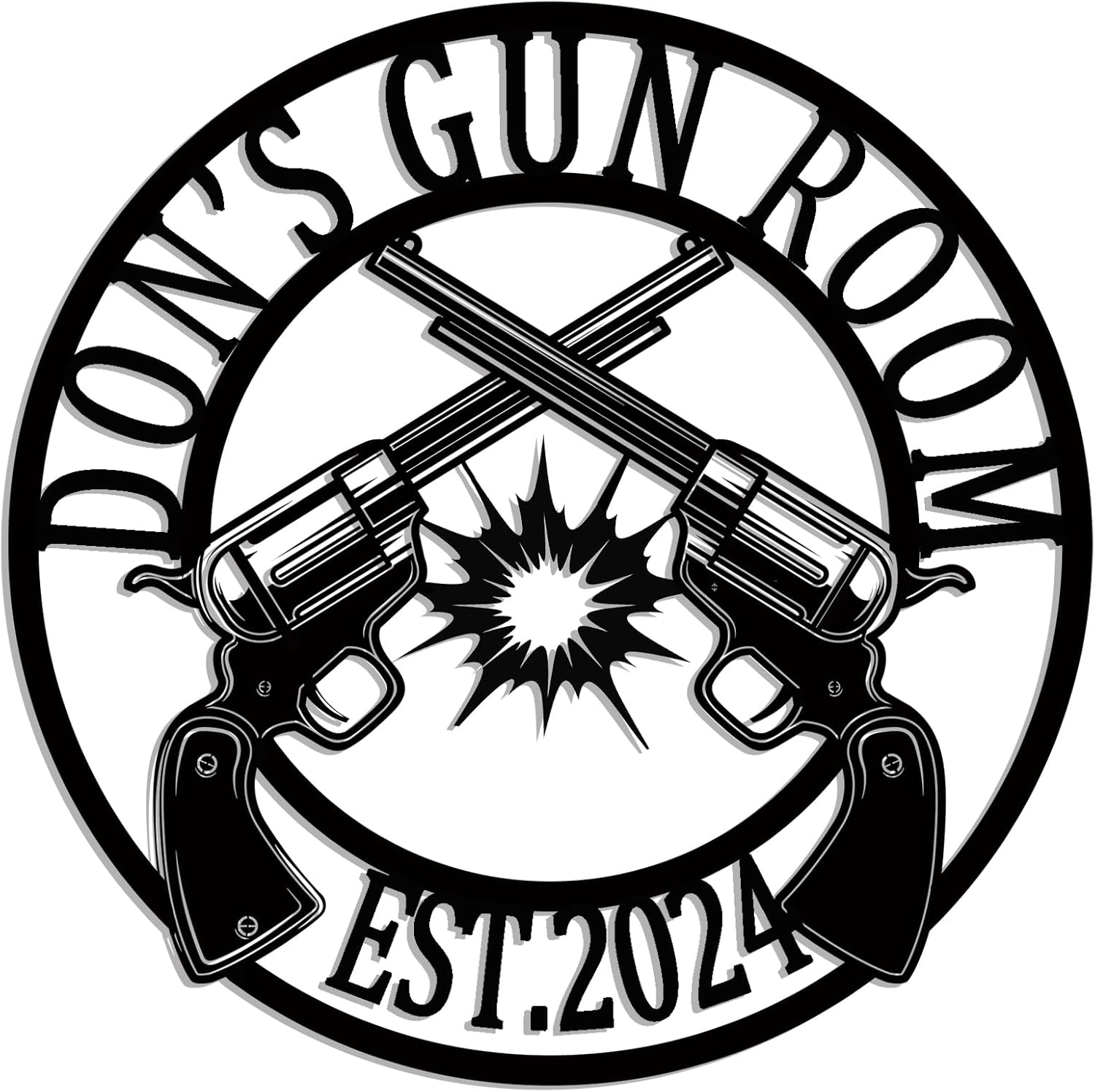 Amazon.com: Lirsouier Custom Guns Metal Signs Personalized Name Sign ...