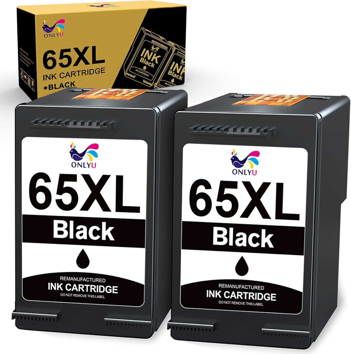 ONLYU Remanufactured Ink Cartridge for HP 65XL 65 XL for Envy 5055 5052 ...
