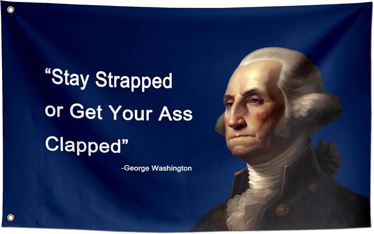 Amazon.com : ToFlagify Stay Strapped or Get Your Ass Clapped Funny ...