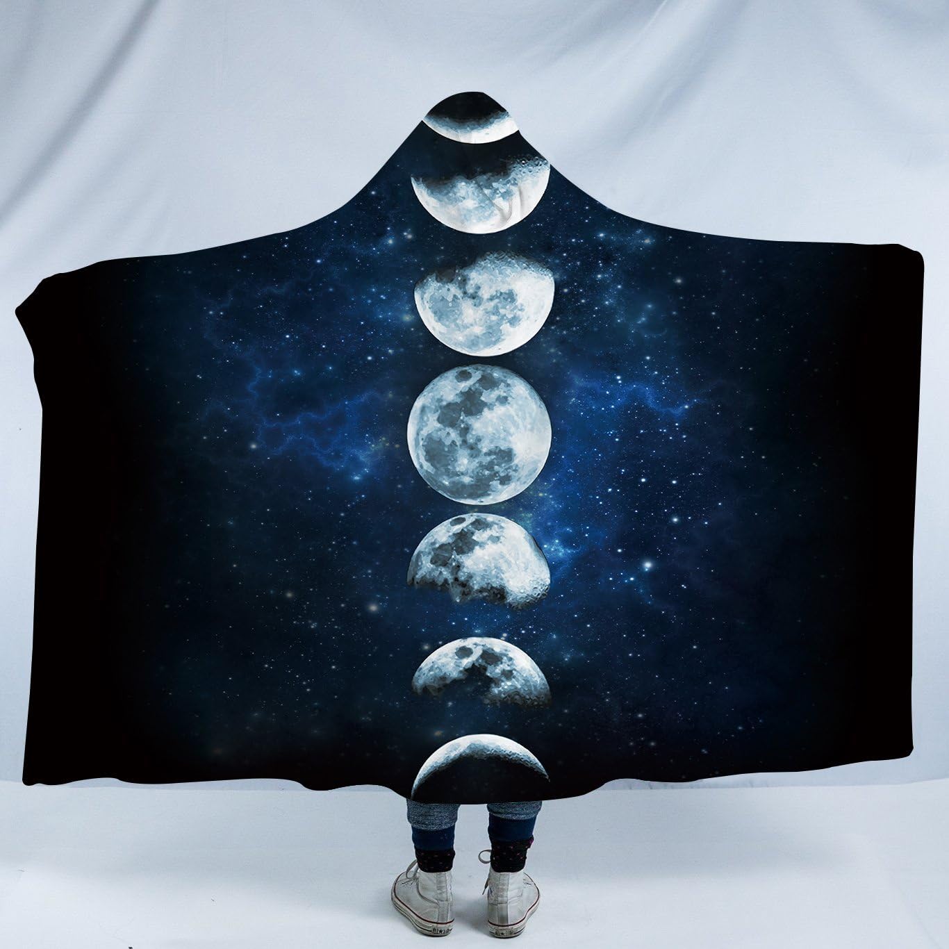 Amazon.com: Sleepwish Moon Hooded Blanket Lunar Eclipse Celestial ...