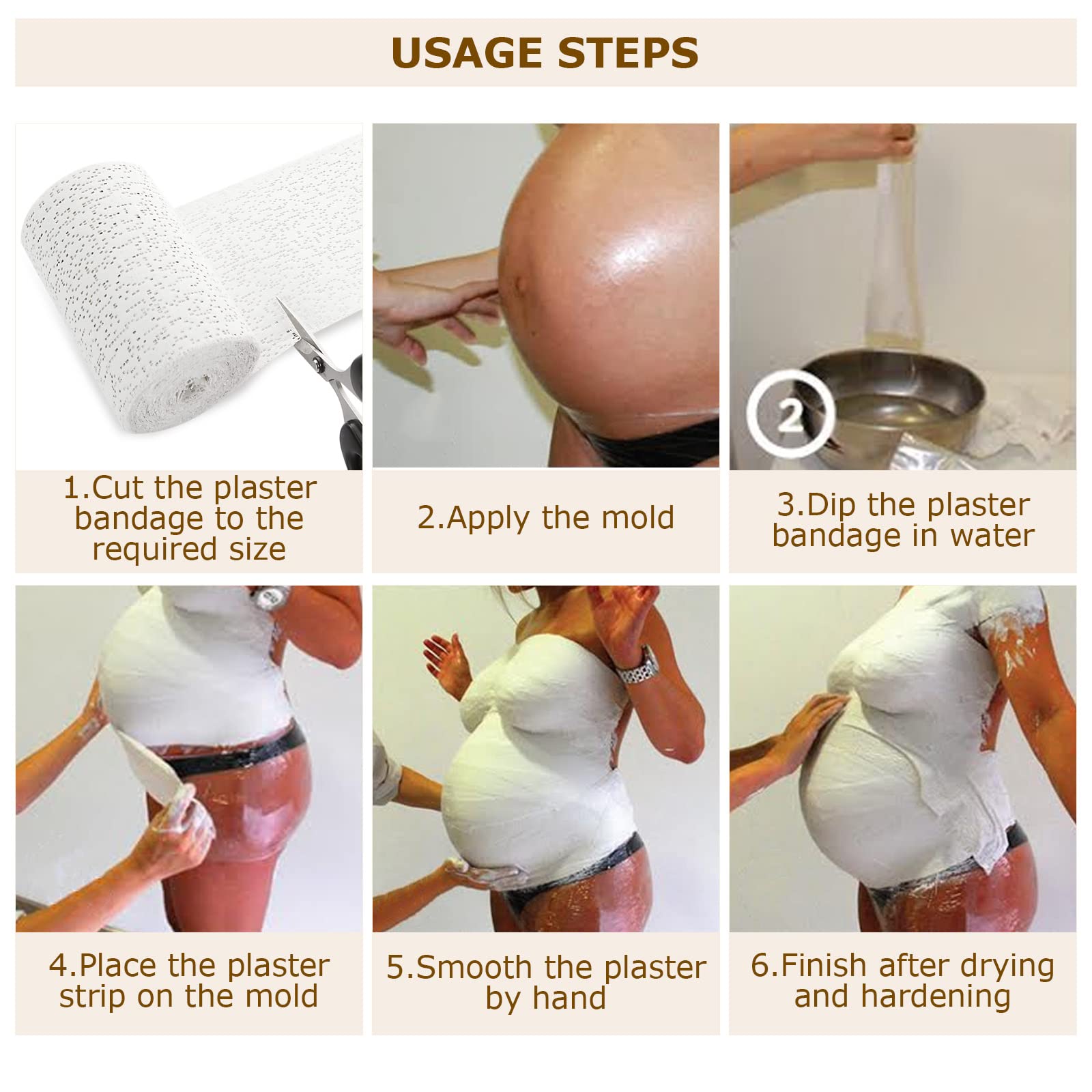 Snapklik.com : 12PCS Plaster Cloth Rolls, 4 Inch X 15Feet Plaster ...