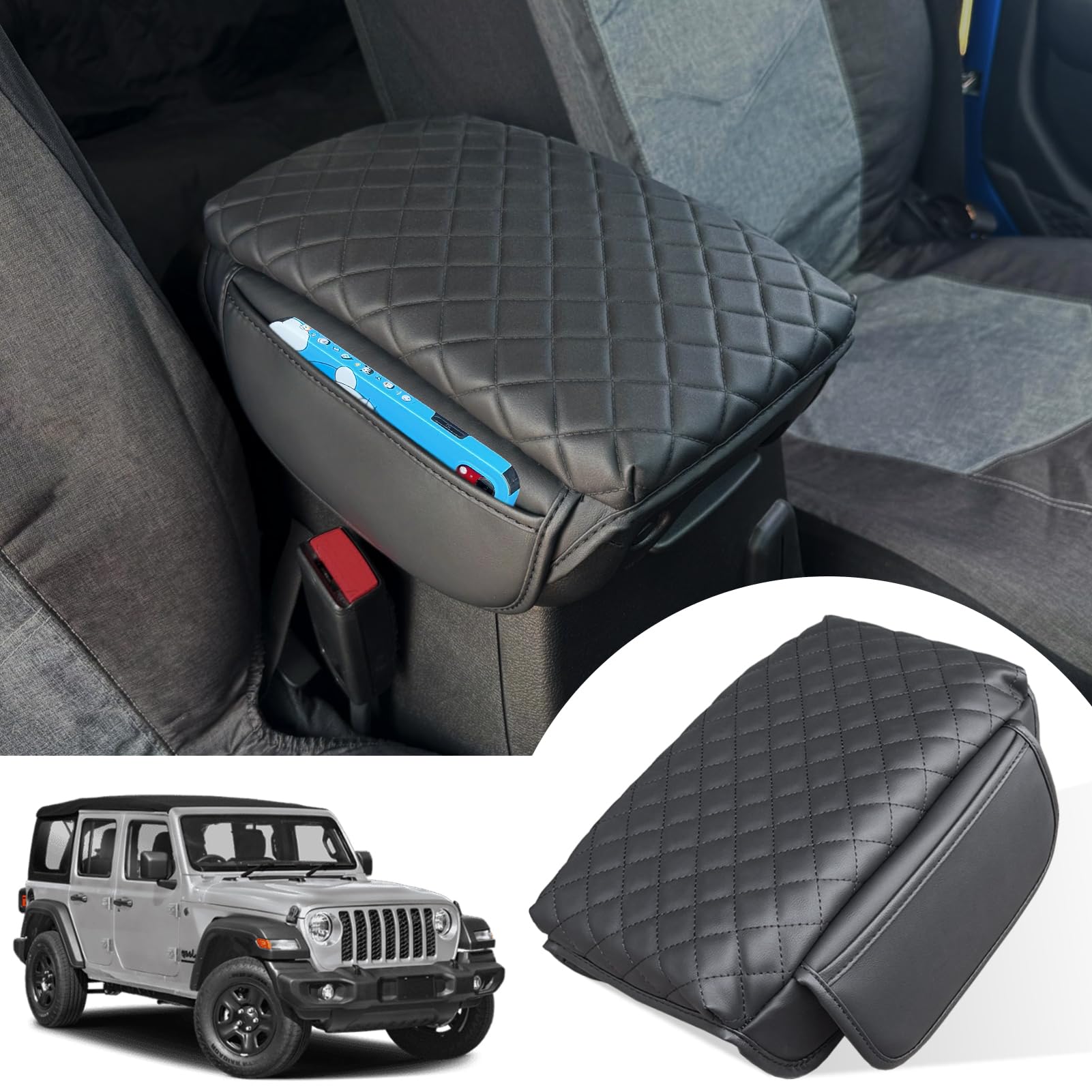 Snapklik.com : ANMOSVO Center Console Cover For Jeep Wrangler JL/JLU ...