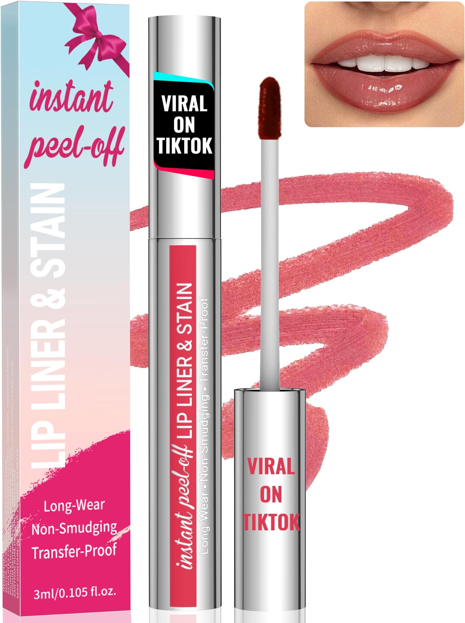 Amazon.com : Wonderskin Wonder Blading Lip Stain Peel Off Masque - Long ...