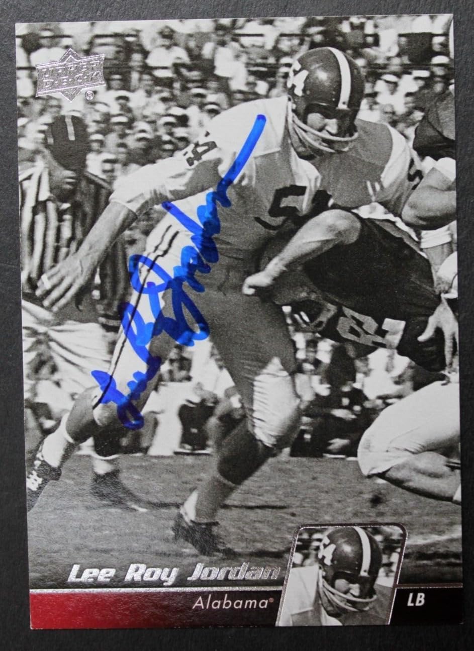 Amazon.com: Lee Roy Jordan Dallas Cowboys Alabama Autograph 2011 Upper ...