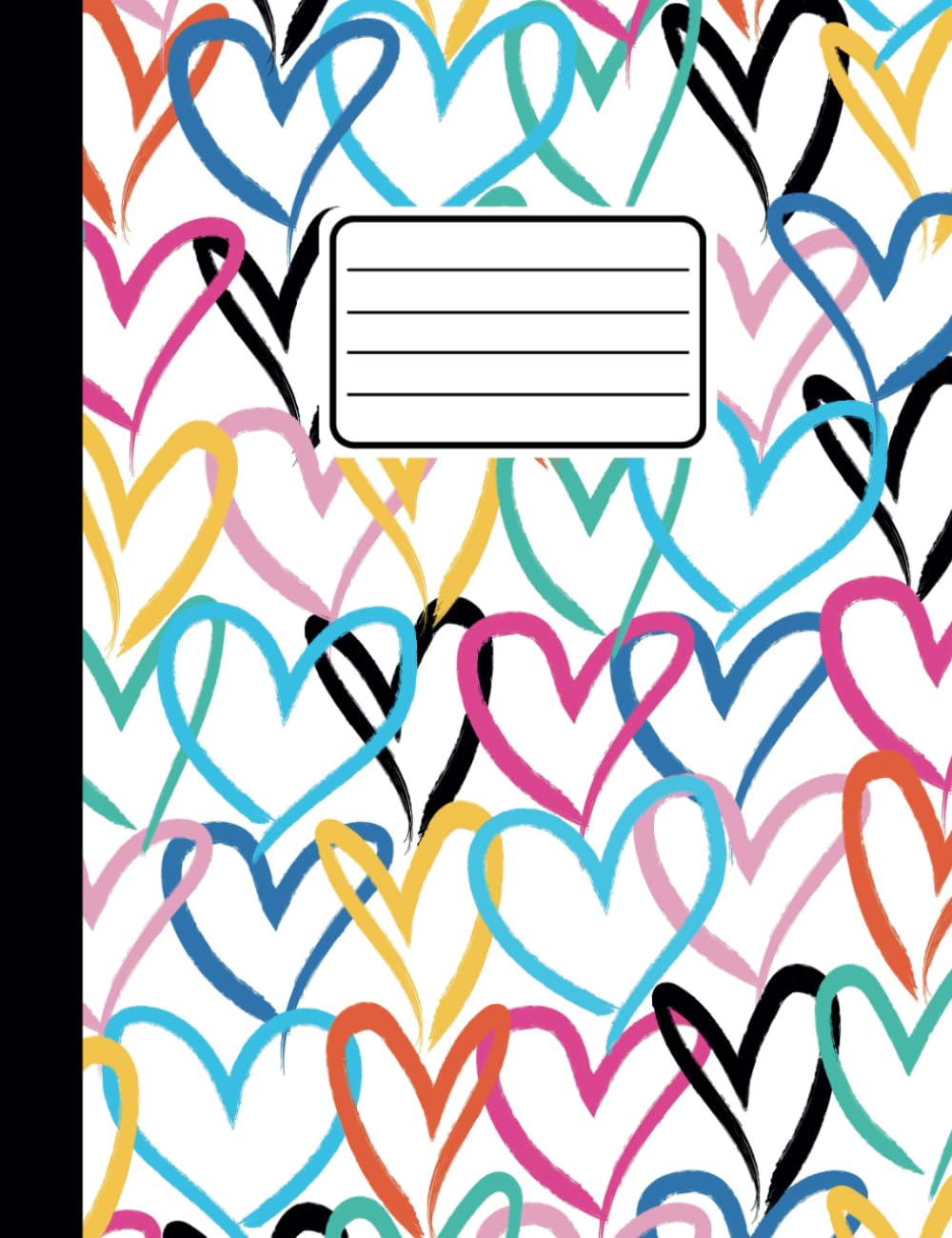 Amazon.com: Composition Notebook Wide Ruled: Preppy And Cute Hearts ...