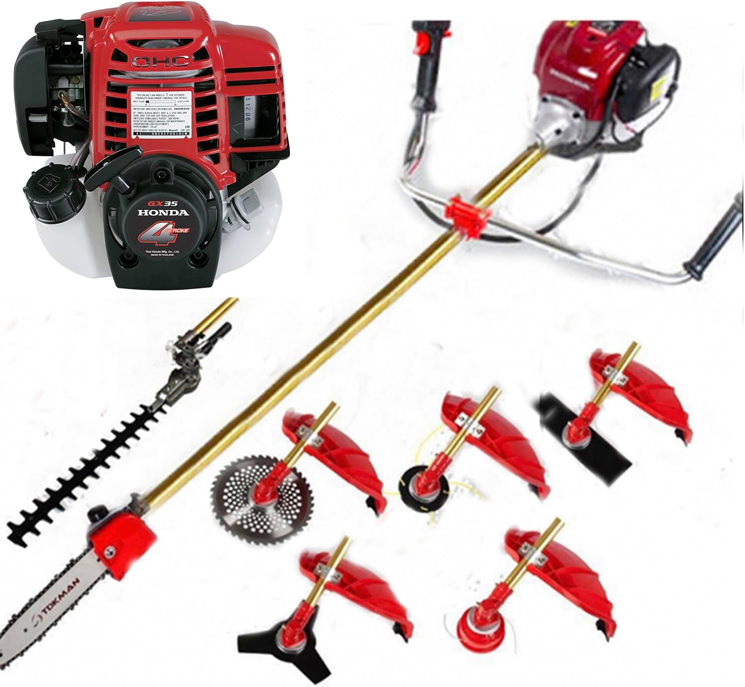 Amazon.com : Gx35 Gasoline 4 Cycle 7 in 1 Weed Eater Lawn Mower String ...