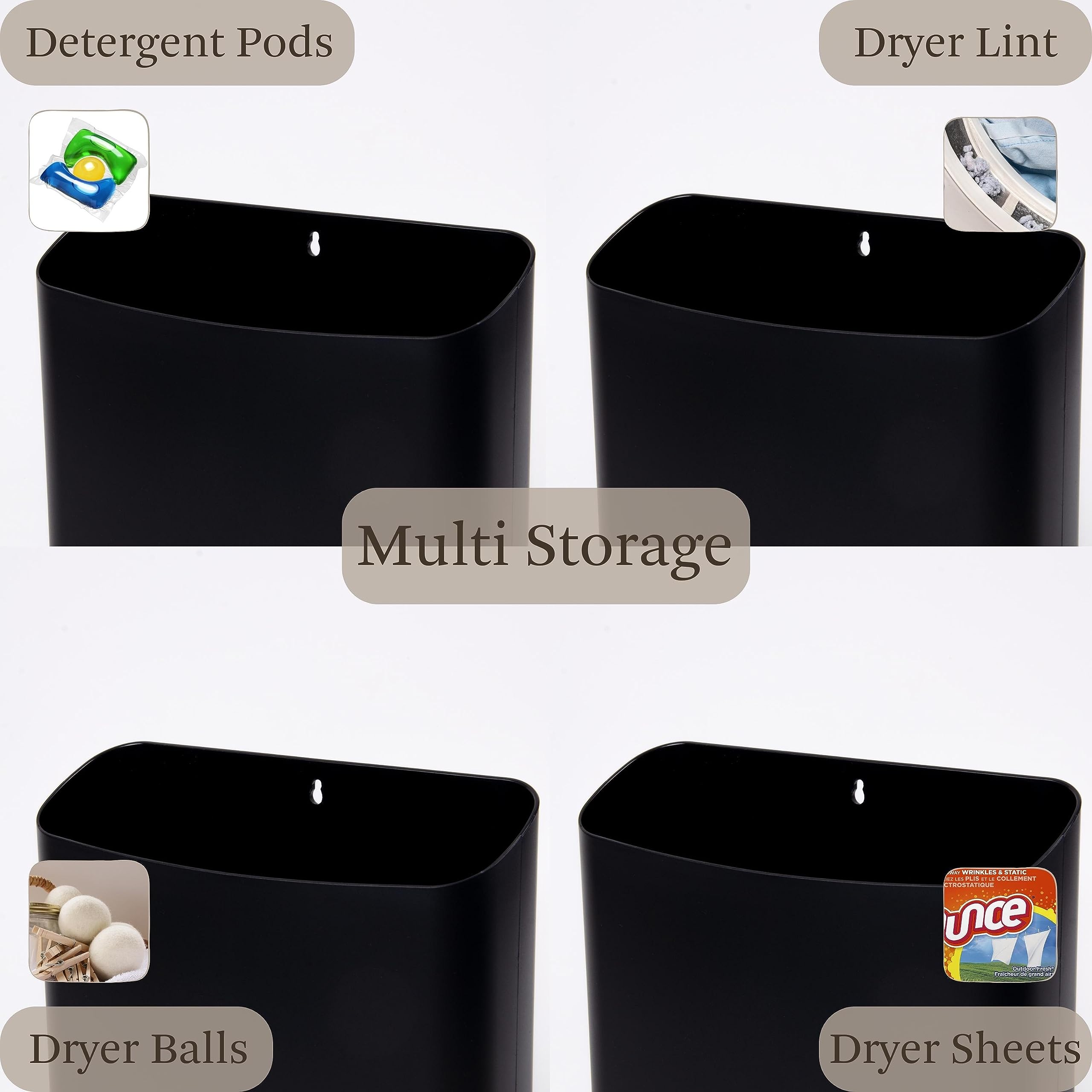 Snapklik.com : MONJITA Magnetic Lint Bin For Laundry Room Set, Large ...