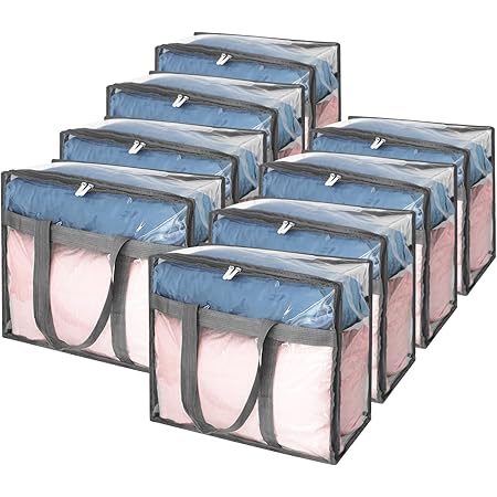 Amazon.com: SGHUO Clear Zippered Storage Bag, Plastic Vinyl Clear ...