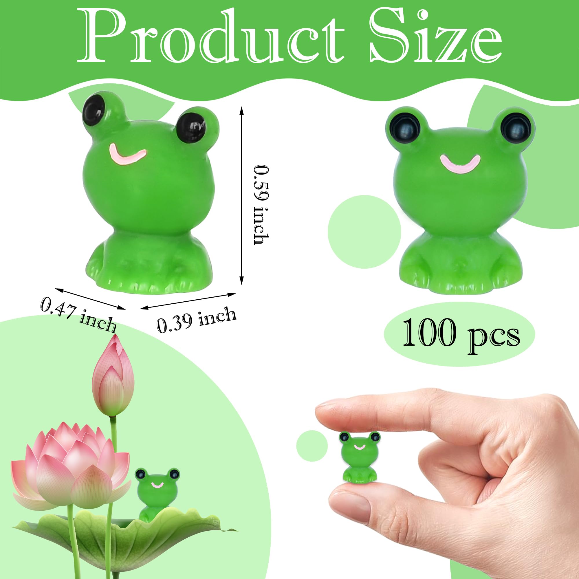 Snapklik.com : Tindobewan 100 PCS Mini Resin Frogs - Miniature Plastic ...