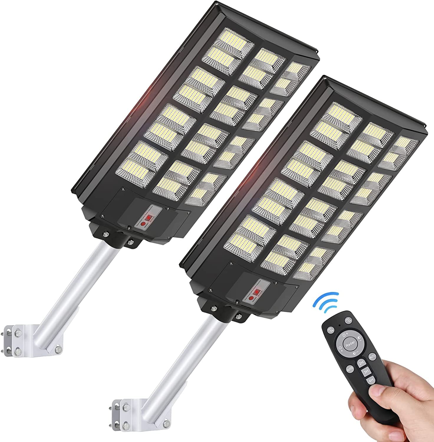 Avoben 800W Solar Street Lights Outdoor Motion Sensor, 1150 LED Solar ...