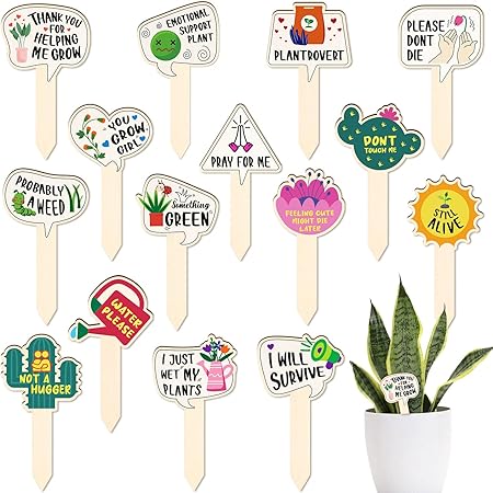 Amazon.com: Funny Plant Markers - Garden Labels - Plant Markers for ...
