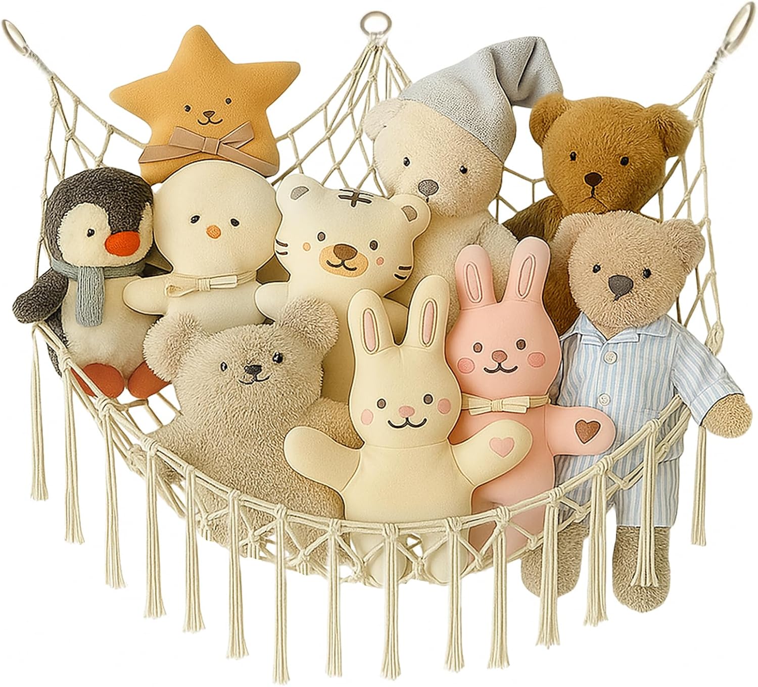 Stuffed Animal Hammock, 39.4''*39.4''*59'' Teddy Bear Hammock Stuffy ...