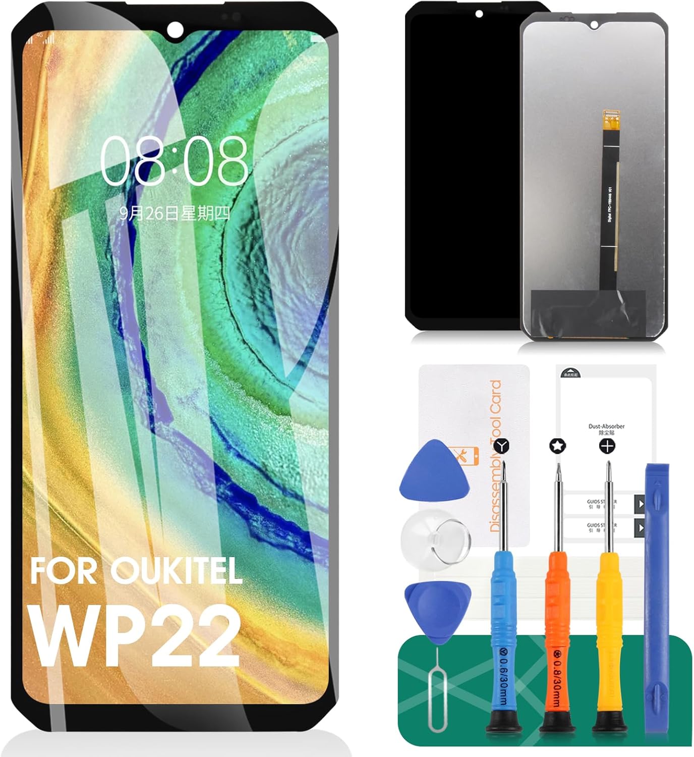Amazon.co.jp: Oukitel WP22 スクリーン交換用 Oukitel WP22 LCDデジタイザー修理キット Oukitel ...