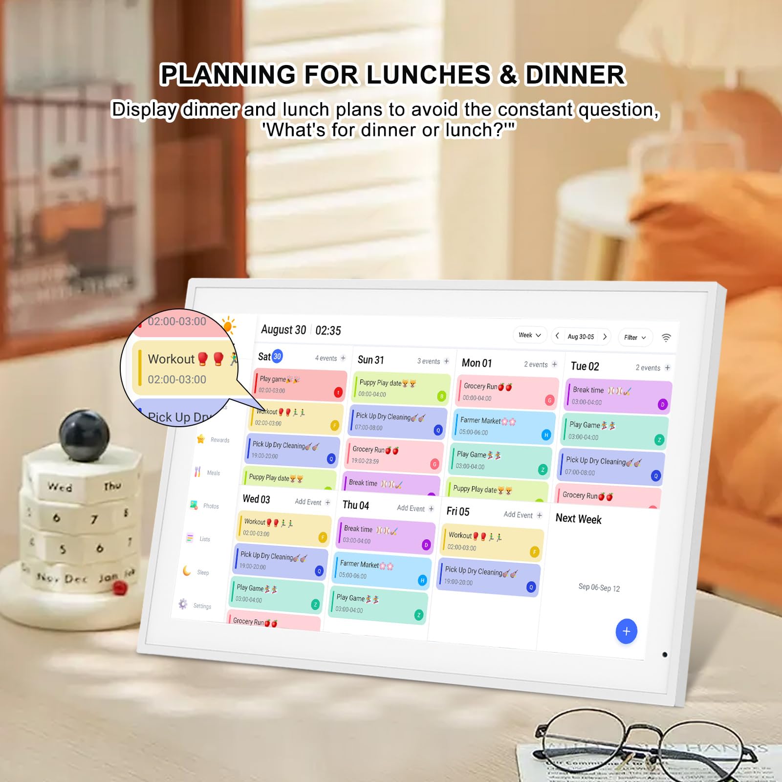 Snapklik.com : 21.5 Inch Digital Calendar, Smart Digital Planner ...
