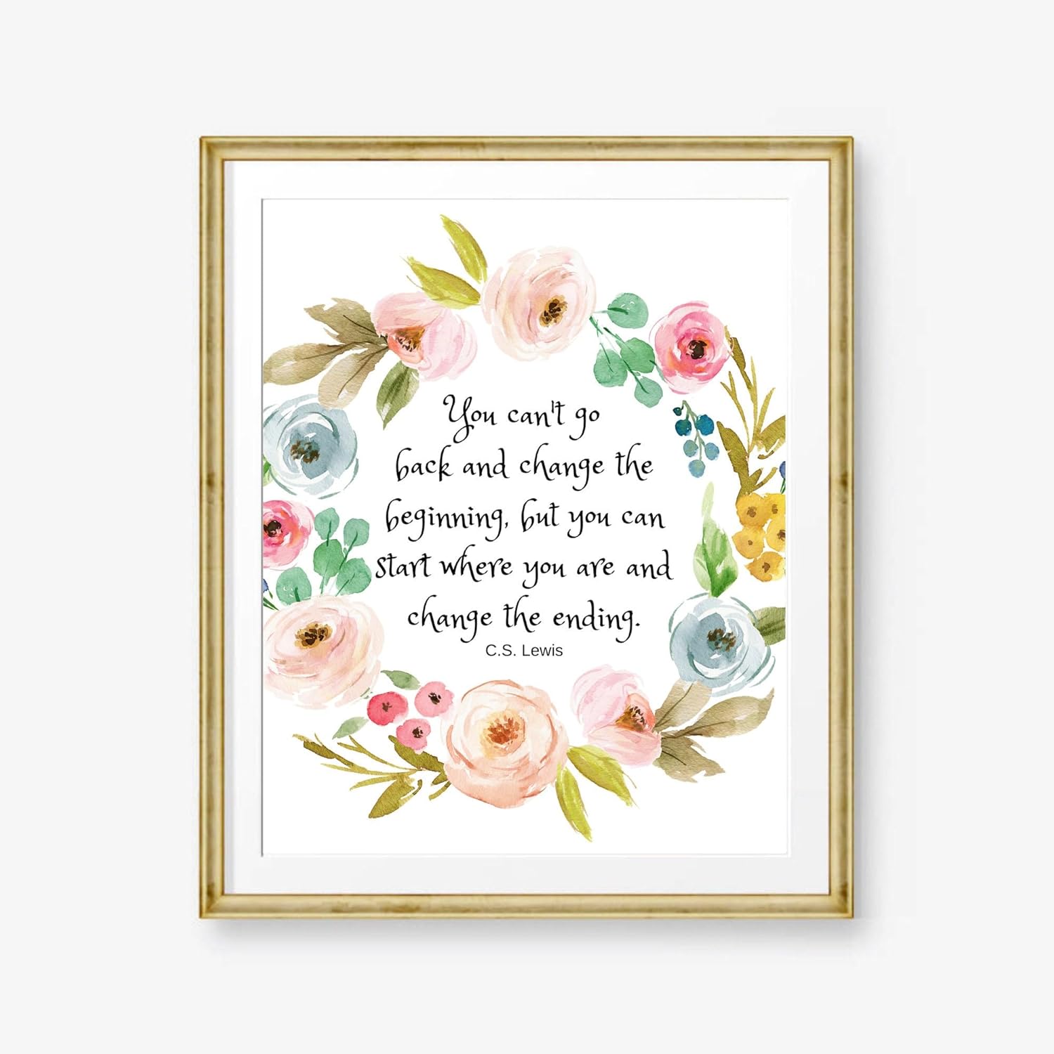 Amazon.com: Cs Lewis Quote, Inspirational Wall Art, Motivational Poster ...