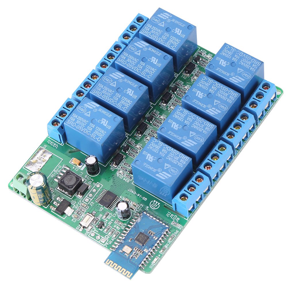 Android Smartphone 8-Channel 5V Bluetooth 4.0 Automotive Relay Module ...