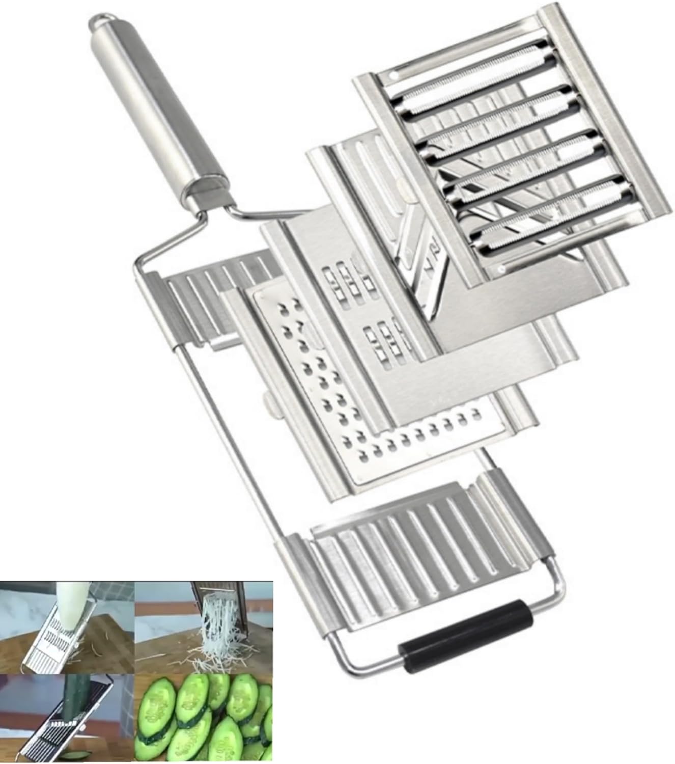 Amazon.com: Trrcylp 4 in 1 Vegetable Slicer Cheese Grater, Stainless ...