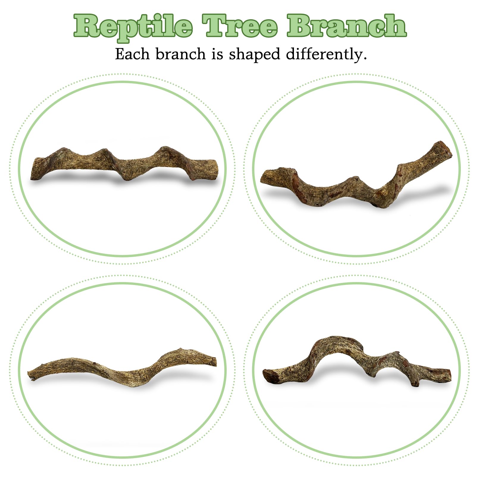 Snapklik.com : Reptile Climbing Decor 2 Pack Thick Wood Branches Snake ...