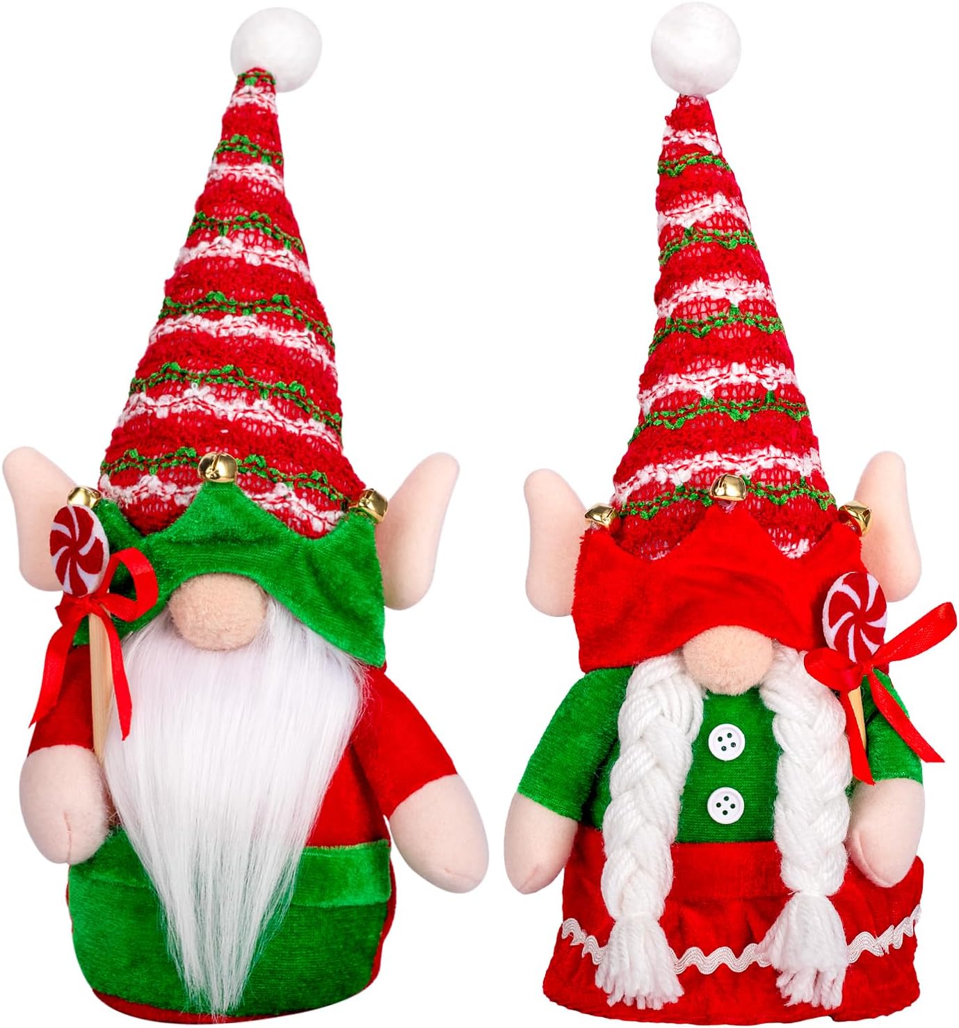 Amazon.com: Herzila 2 Pcs Handmade Elf Gnomes Decorations, Christmas ...