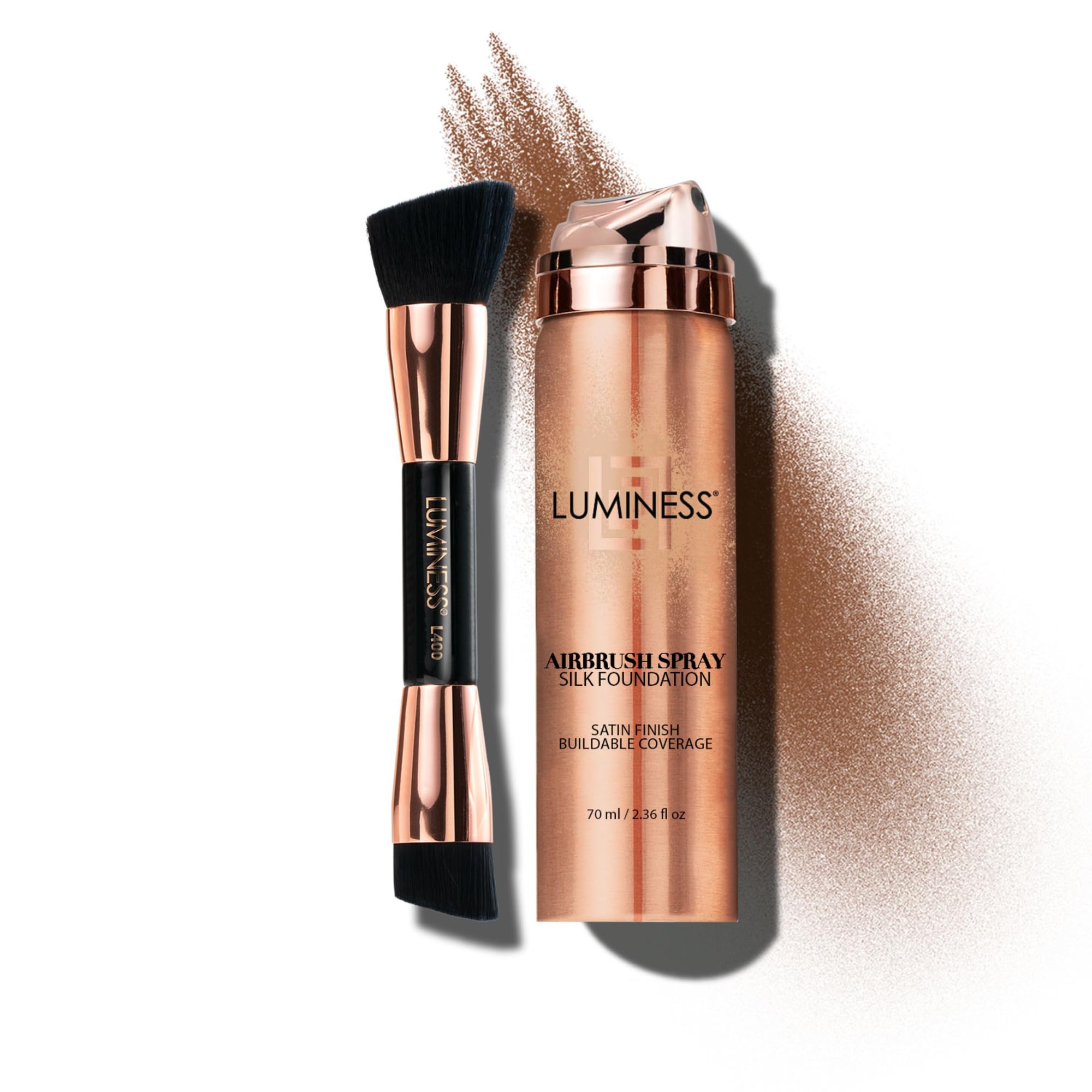 Amazon.com : LUMINESS Silk Airbrush Spray Foundation & Buffing Brush ...