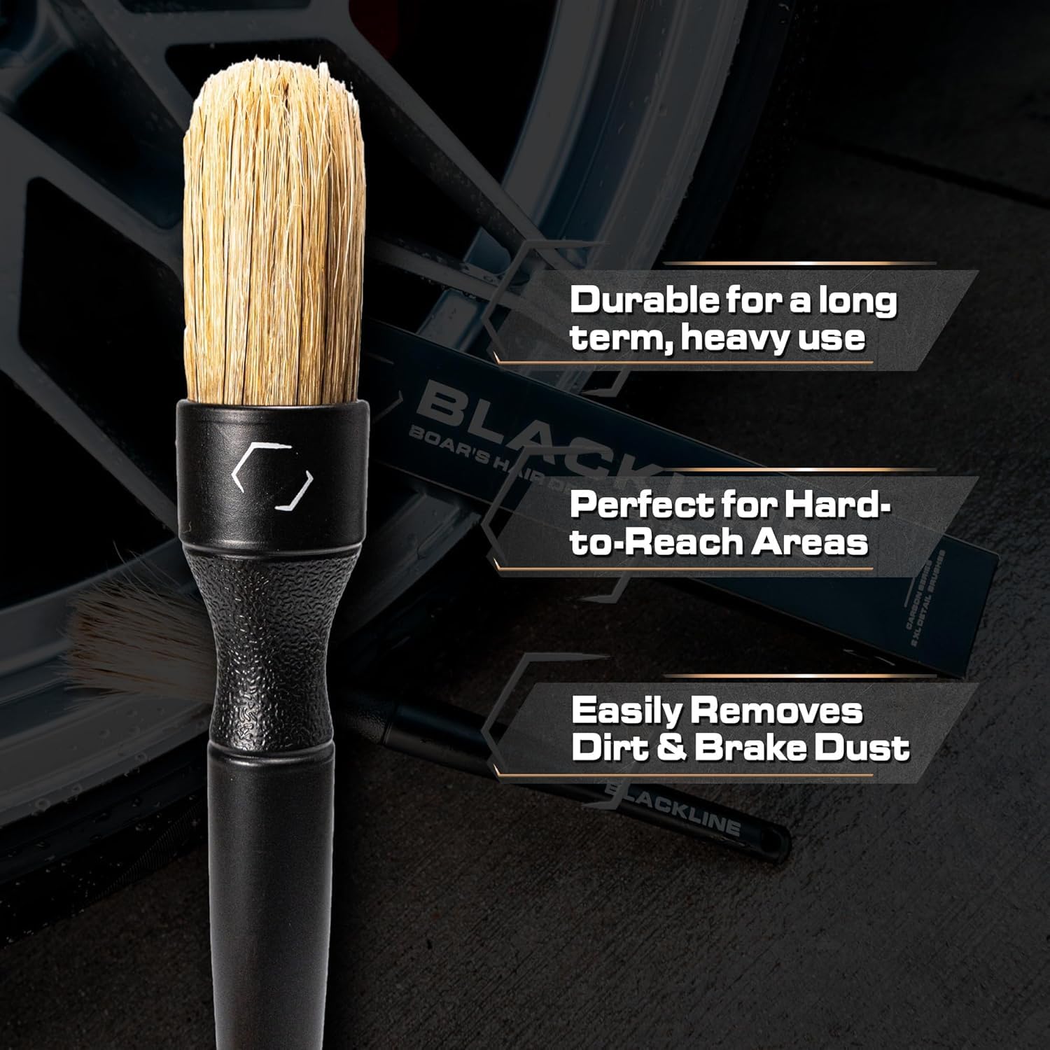 Snapklik.com : Blackline Car Care Boar Hair Brushes- Luxury Car ...