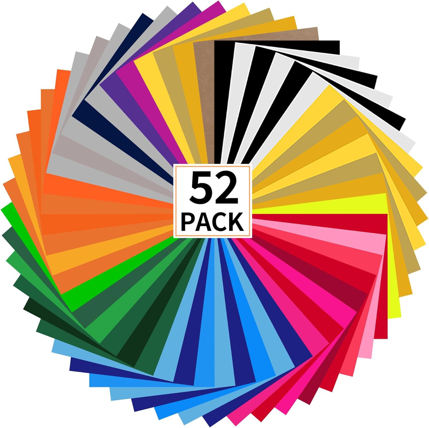 Amazon.com: guangyintong HTV Heat Transfer Vinyl Bundle, 52 Pack 12" x ...