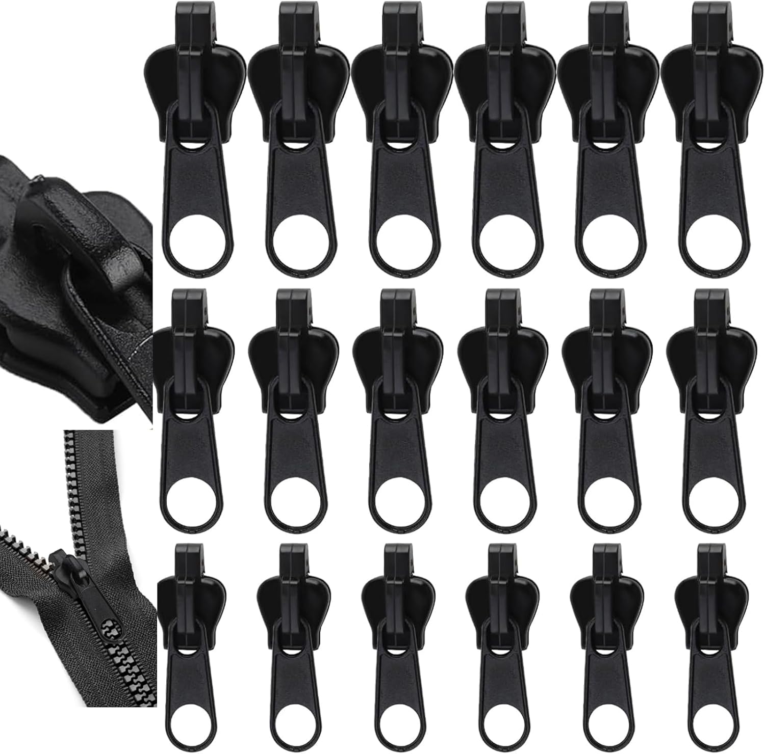 18 Pcs Universal Zipper Repair Kit, Zip Repair Kit, Zipper Repair Kit ...