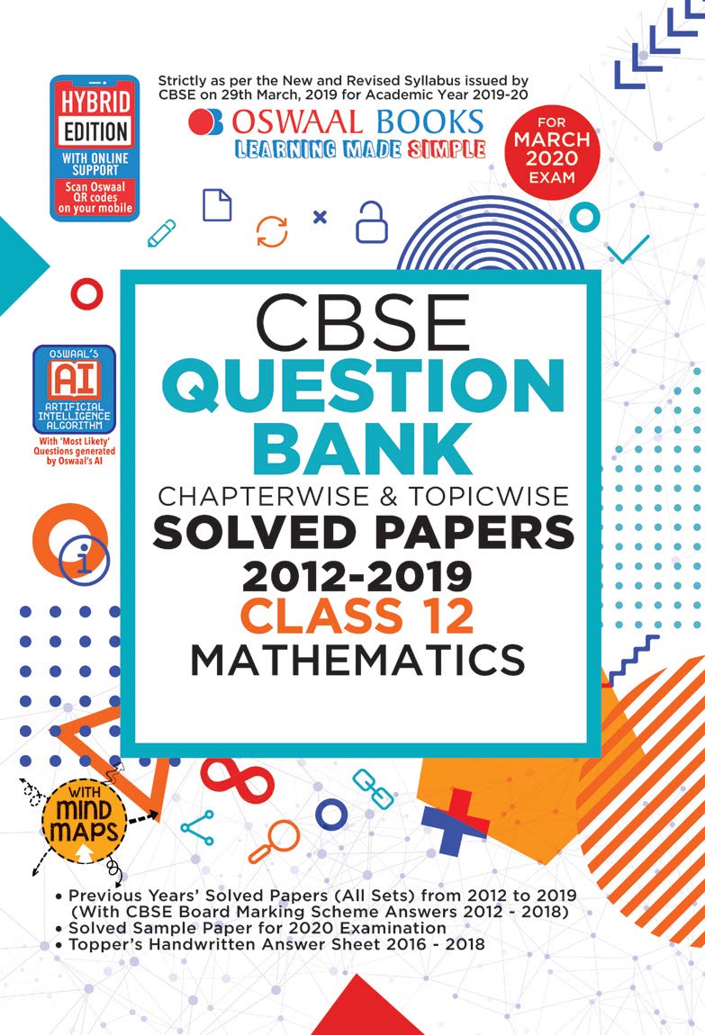 Oswaal CBSE Question Bank Class 12 Mathematics Chapterwise & Topicwise ...