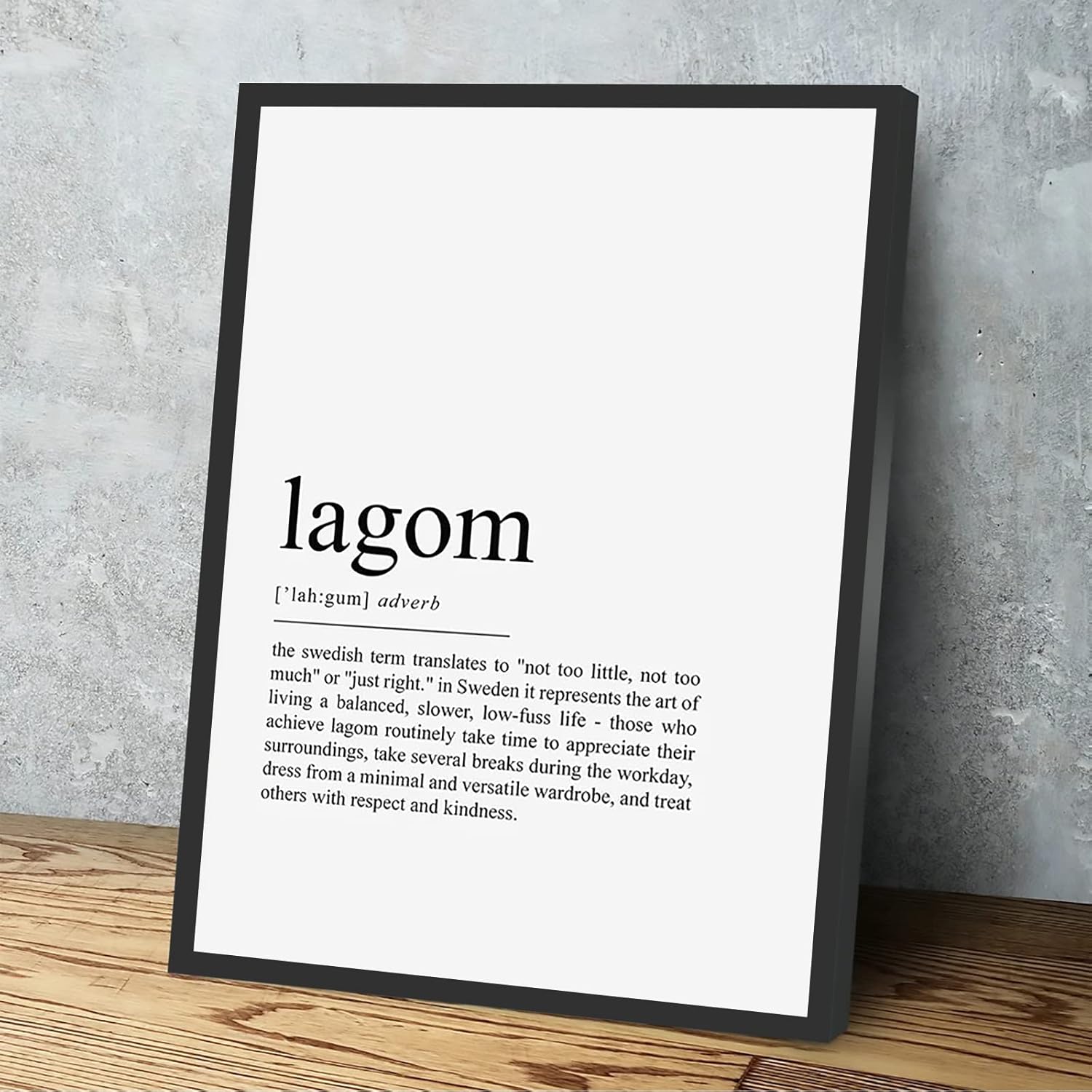 Amazon.com: Room Wall Art,Lagom Print,Lagom Definition Poster,Lagom ...