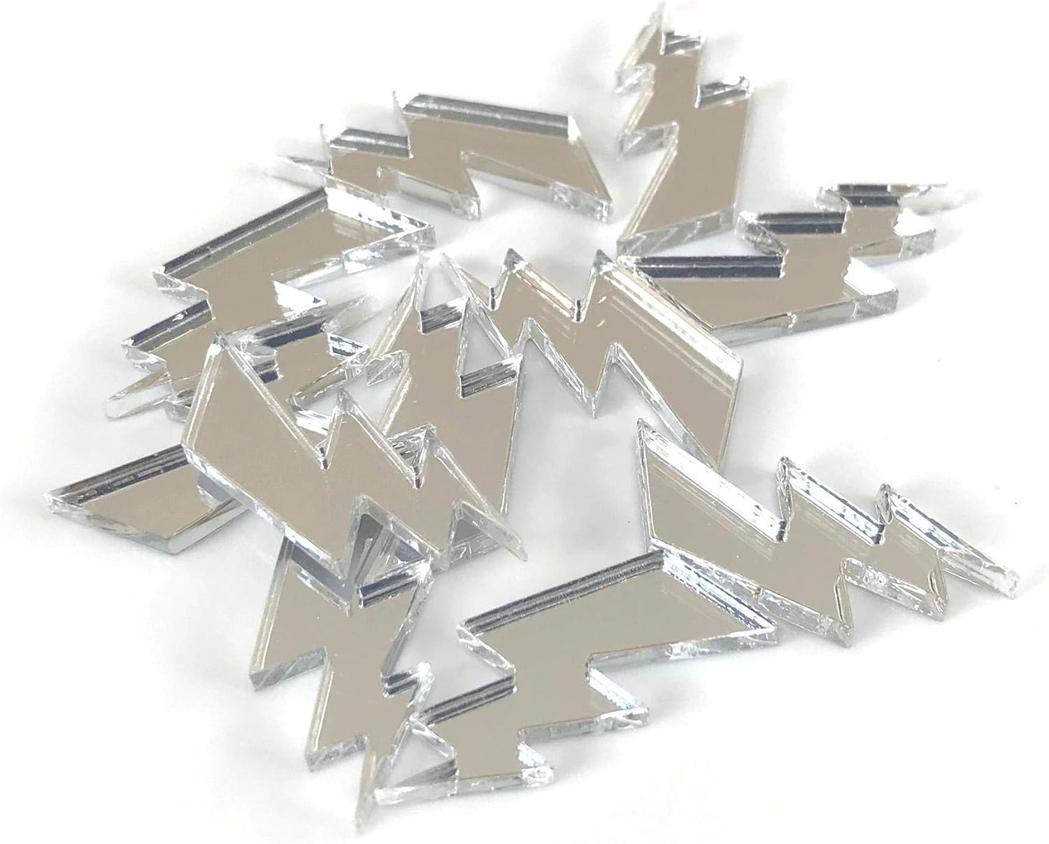 Amazon.com: Super Cool Creations Lightning Shaped Crafting Mirrors, Set ...