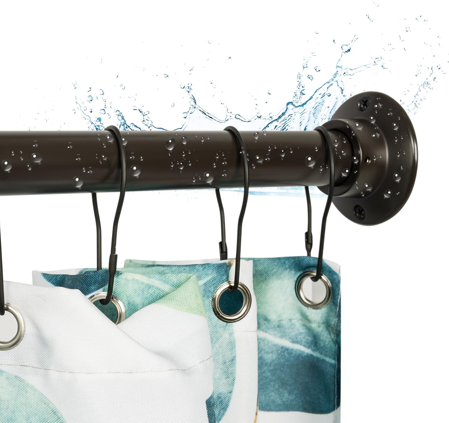 Amazon.com: Artiwell 60" Heavy Duty Straight Shower Rod With Shower Rod ...