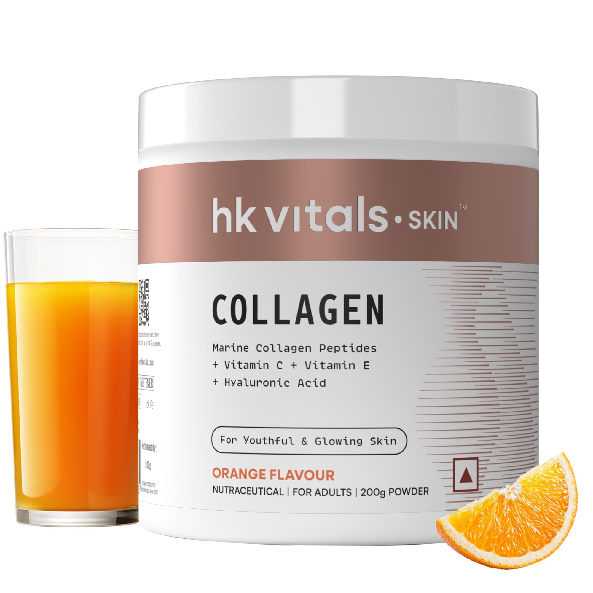 Buy Kart Hk Vitals Marine Collagen Supplement (Orange, 200 Gram) | C, E ...