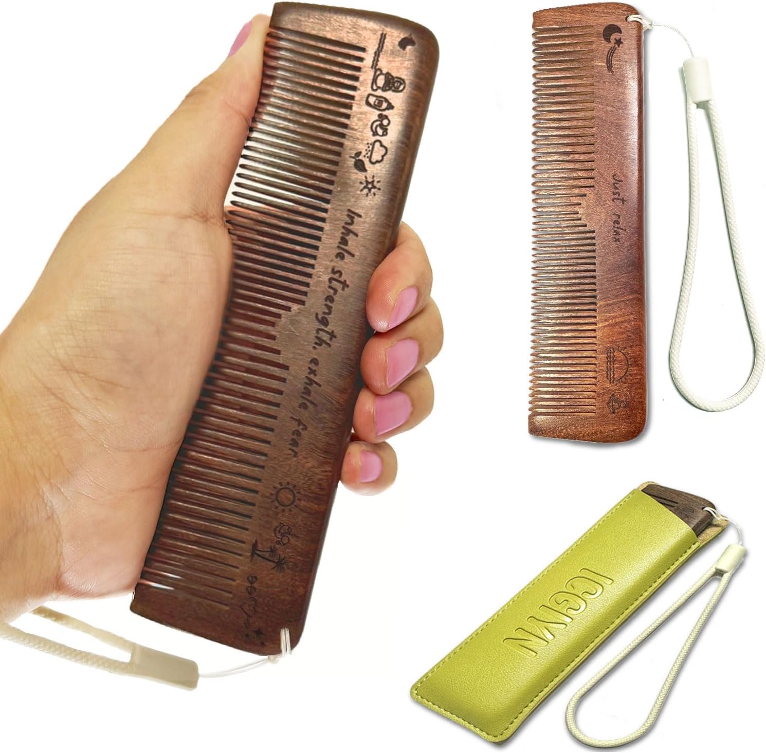 Amazon.com : ICGIYN Wooden Hair Comb For Labor Pain, Natural Relief of ...