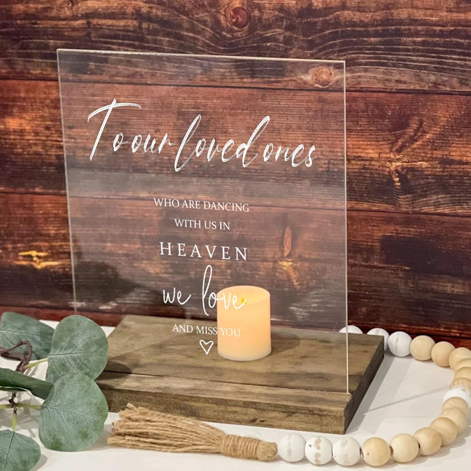 Amazon.com: in Loving Memory Sign Acrylic Wedding Signs Custom Acrylic ...