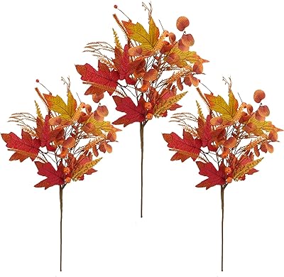 Amazon.com: Adurself 6 Pack Fall Stems Artificial Berry Picks Fall ...