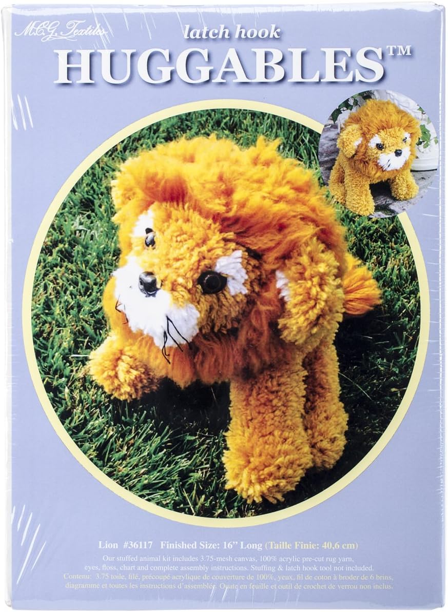 Amazon.com: MCG Textiles Huggables Animal Lion Latch Hook Kit