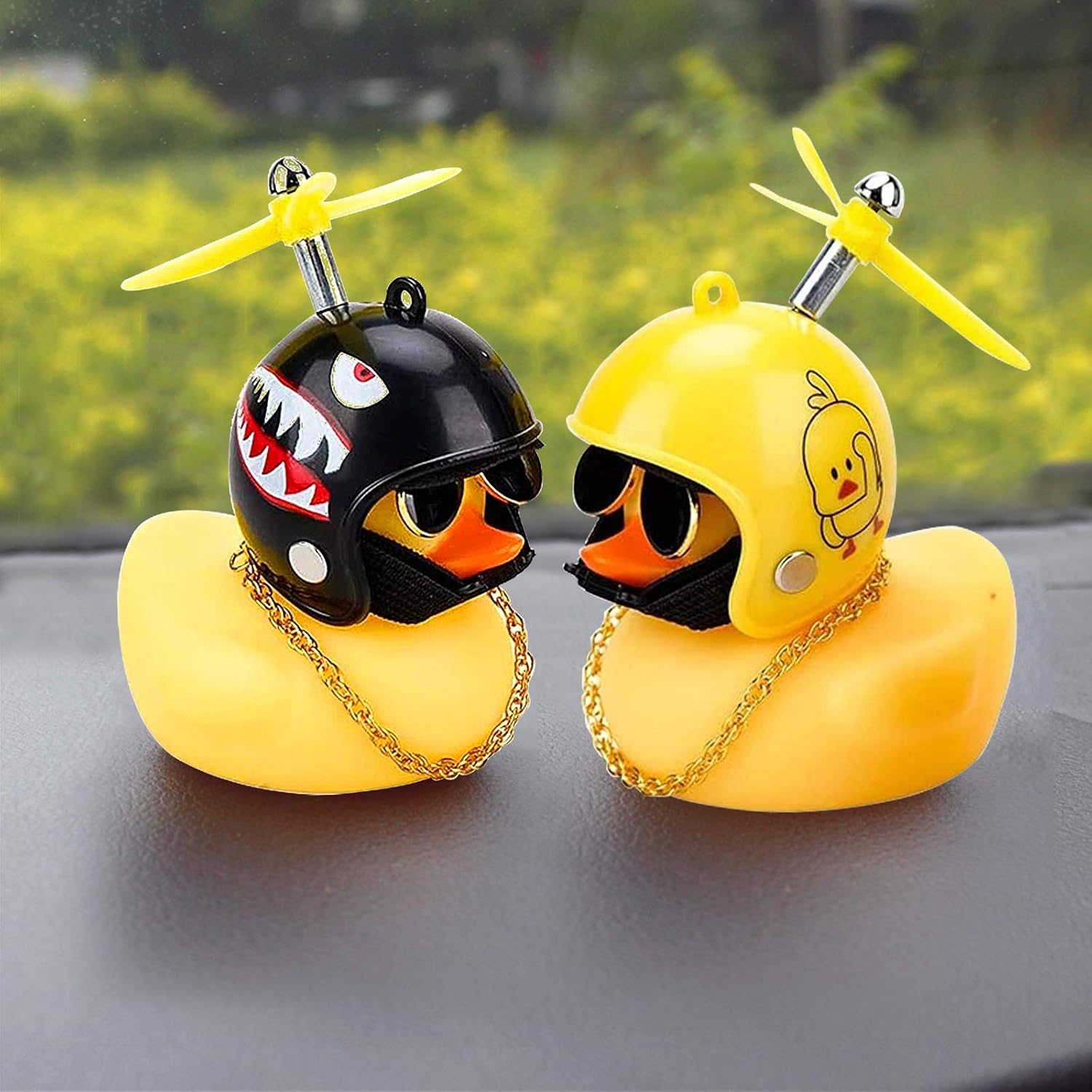 Bechoicen Car Duck Decoration Dashboard Yellow Rubber Duck for Car ...