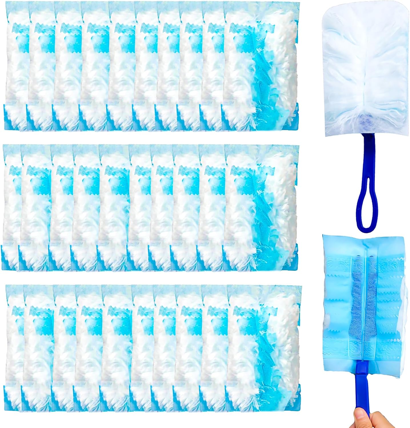 32Pcs Flash Dust Magnet Duster Heads Feather Duster Flash Dust Magnet ...