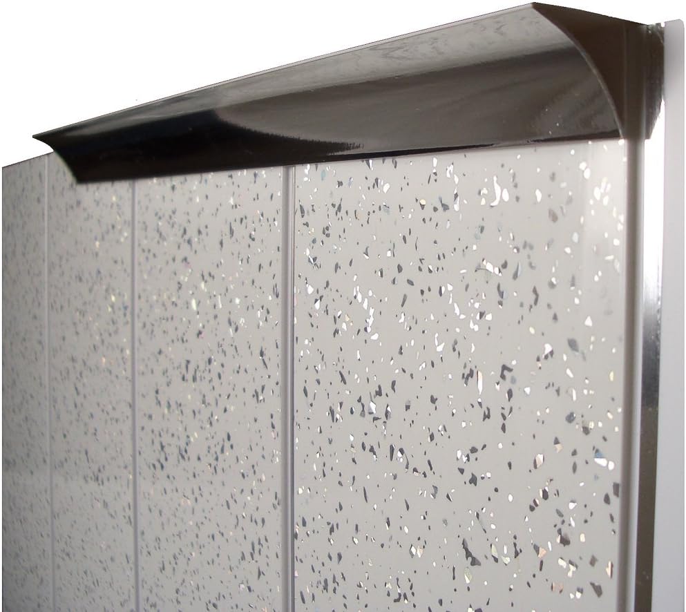 Chrome Panel Trim Perfect for Bathroom Kitchen Shower Wall PVC Cladding ...