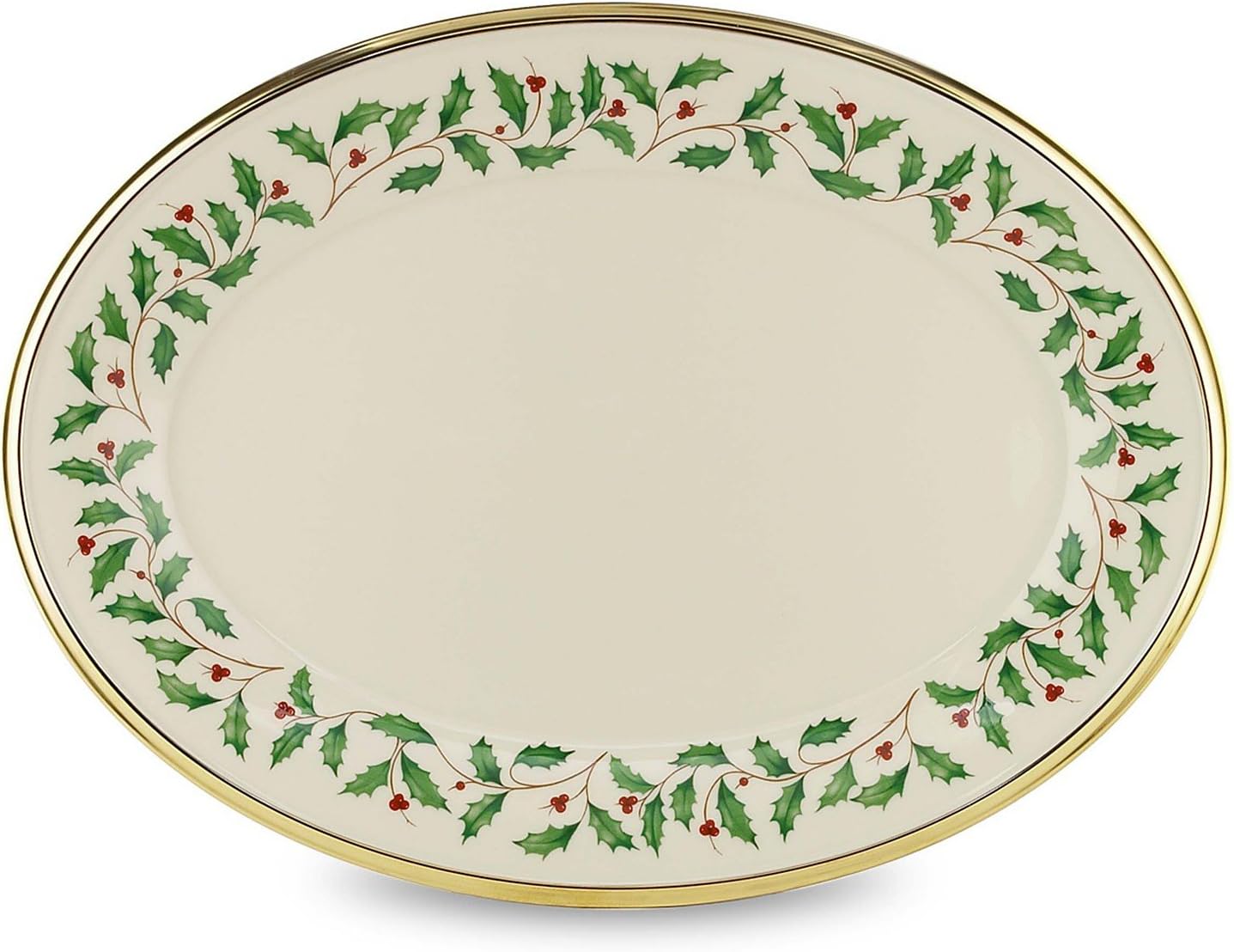 Amazon.com | Lenox 146504450 Holiday Oval Porcelain Serving Platter ...