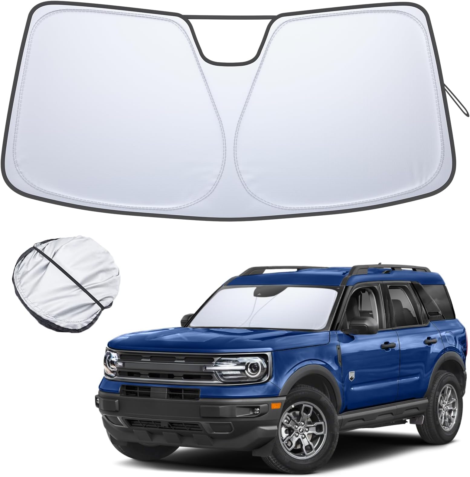 Amazon.com: TOPINSTALL Foldable Windshield Sunshade Compatible with ...