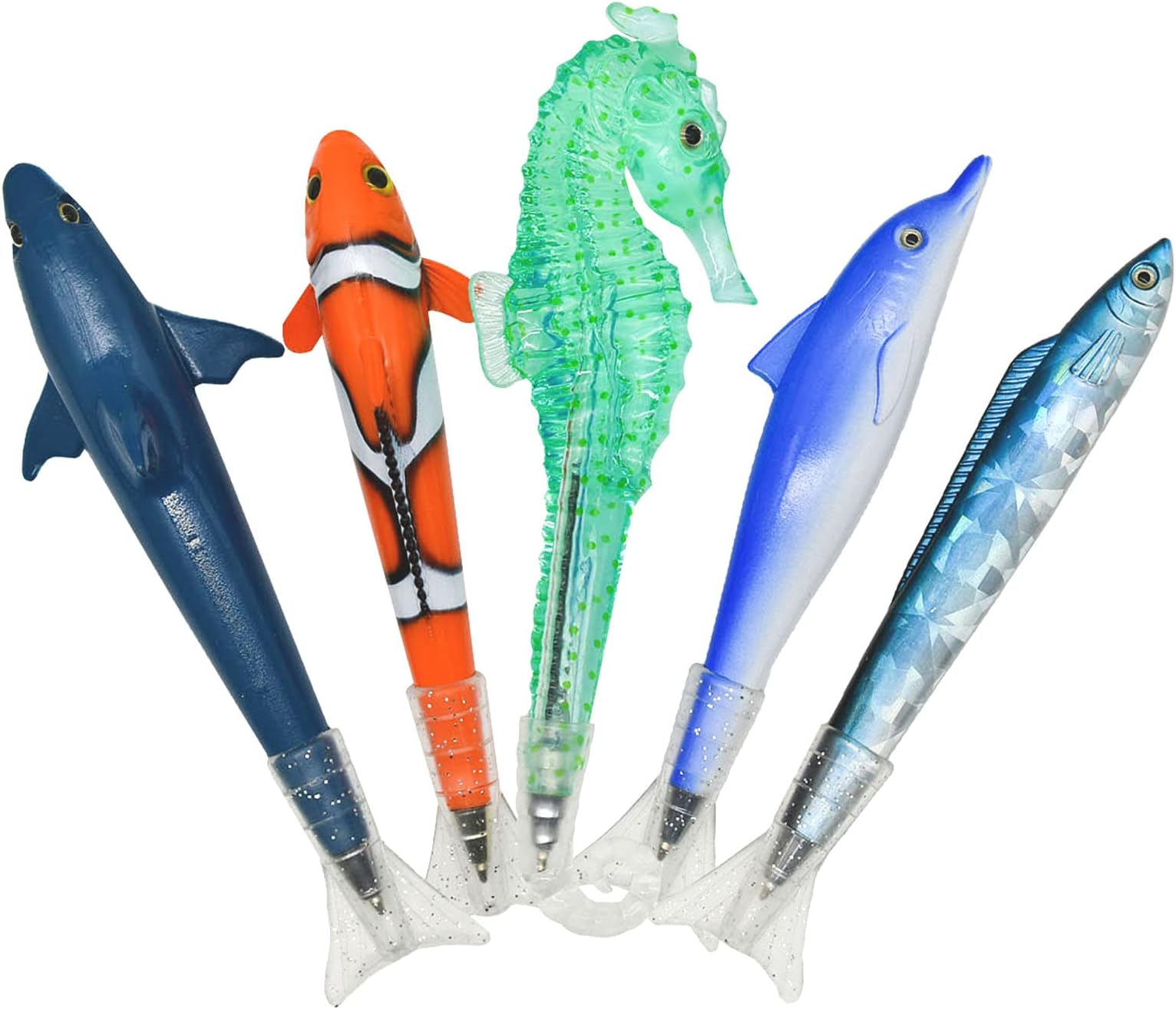 Amazon.com : Lopenle 15 Pcs Novelty Shark Pen Fish Pens Clownfish Sea ...