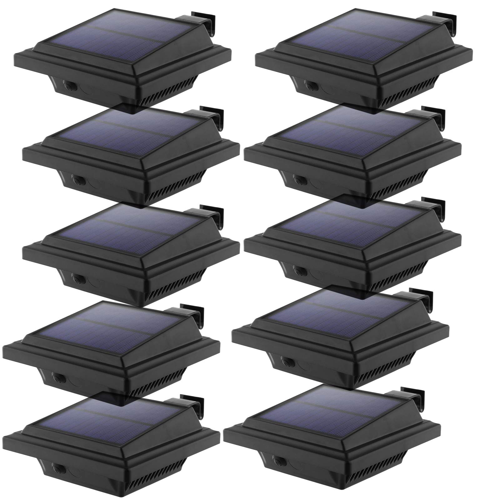 Solar Powered Led Gutter Light Black Thsinde 6 Pack Solar Gutter Led