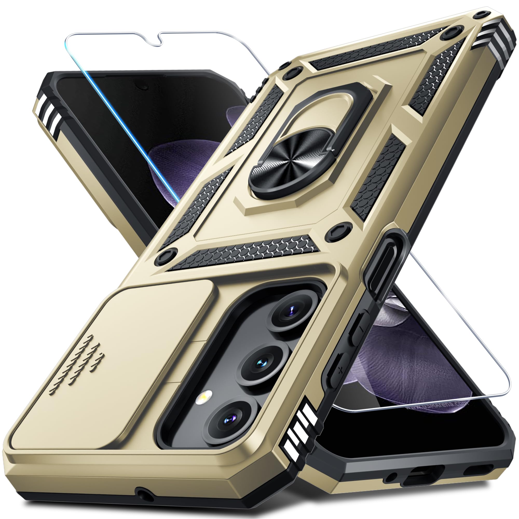 Amazon.com: Janmitta Compatible with Samsung Galaxy A16 5G Case Built in Slide Camera Lens Cover ...