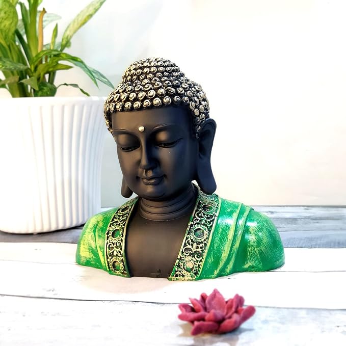 Buy D Concept Resin Buddha Half Face Statue I Decorative Buddha Idol ...