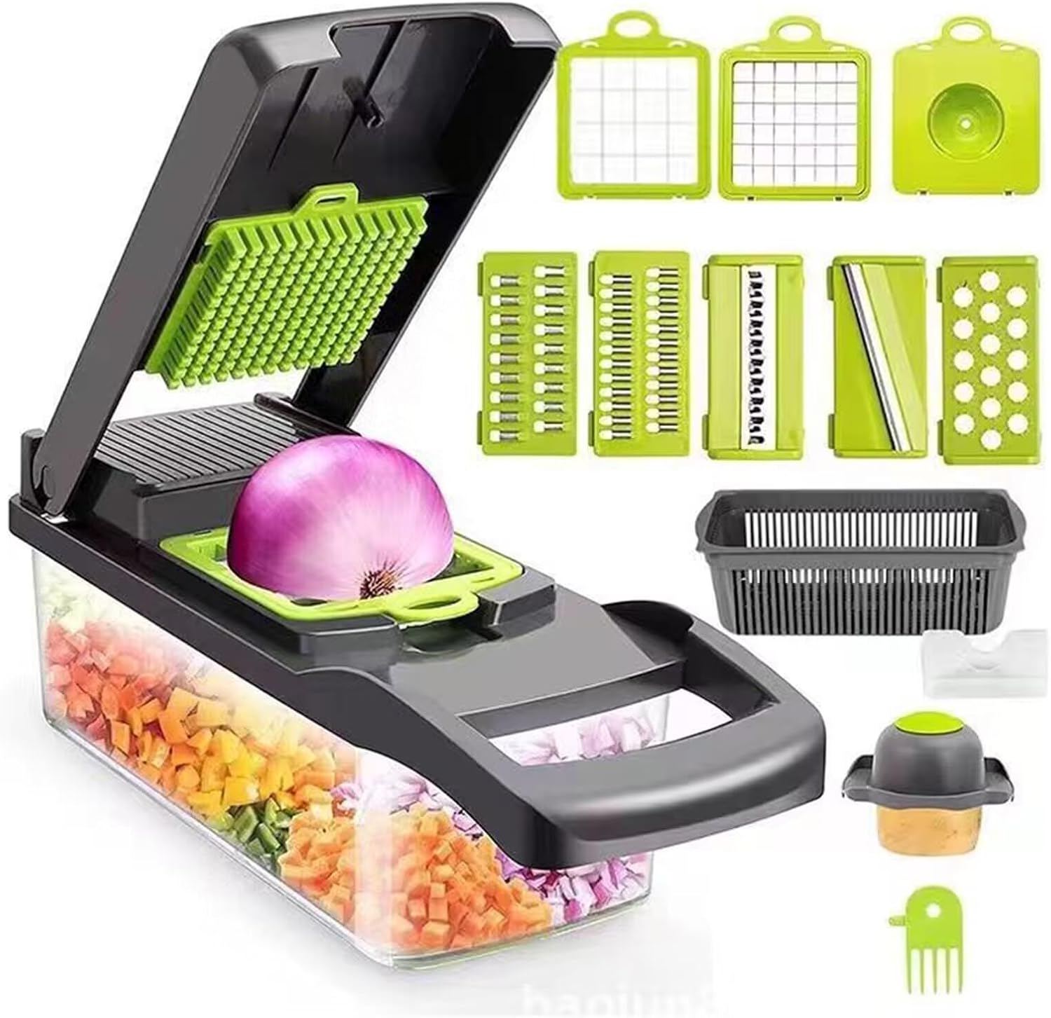 Amazon.com: Vegetable Chopper, Heavy Duty15 In1 Multifunctional Food ...