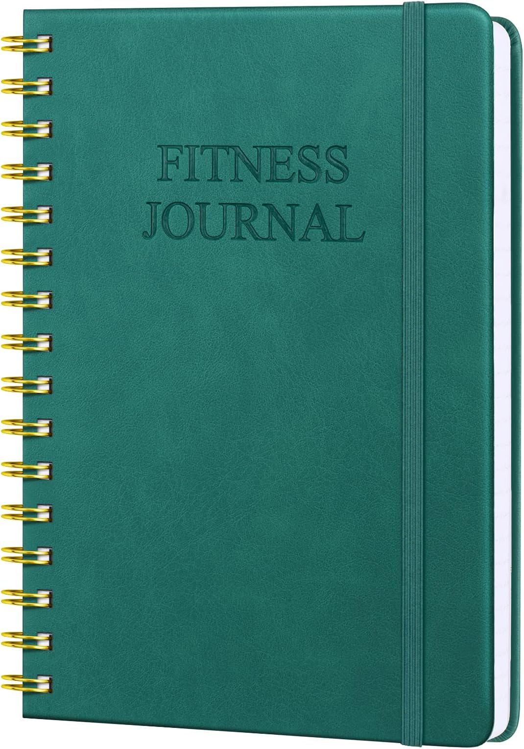 Fitness Journal-Workout Journal for Women & Men, Hard Cover Leather ...