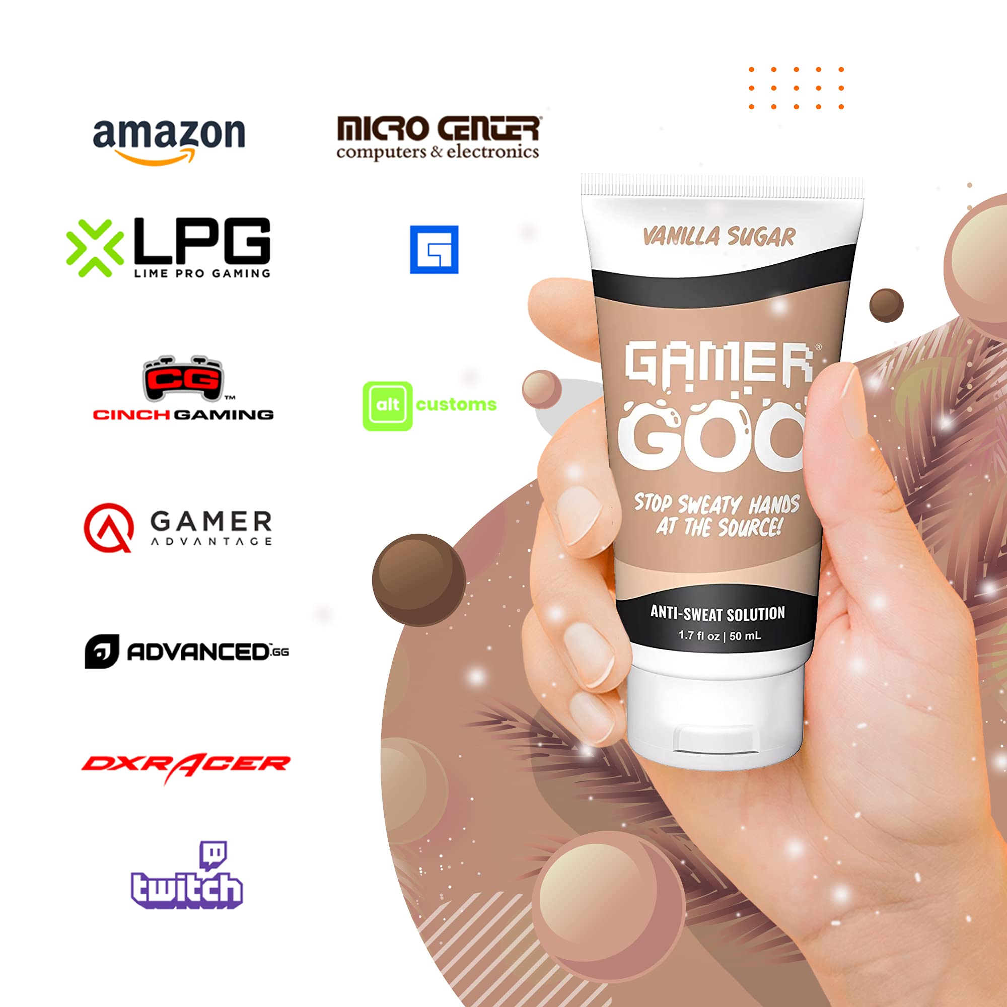 Gamer Goo - Antiperspirant for Hands, Non-Sticky Drying Lotion for ...